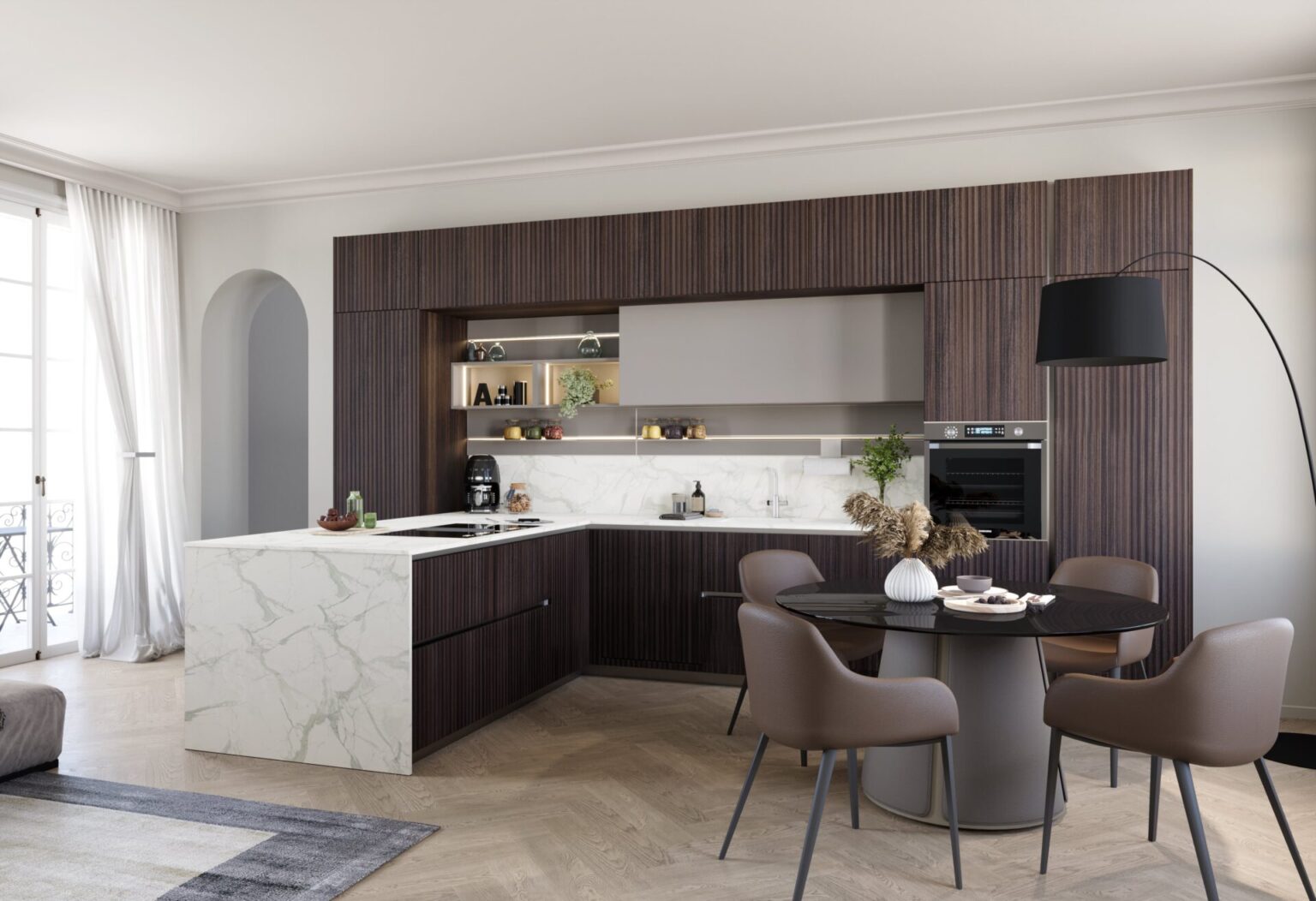 Cuisines avec îlot ou retour - Idées de design pour votre